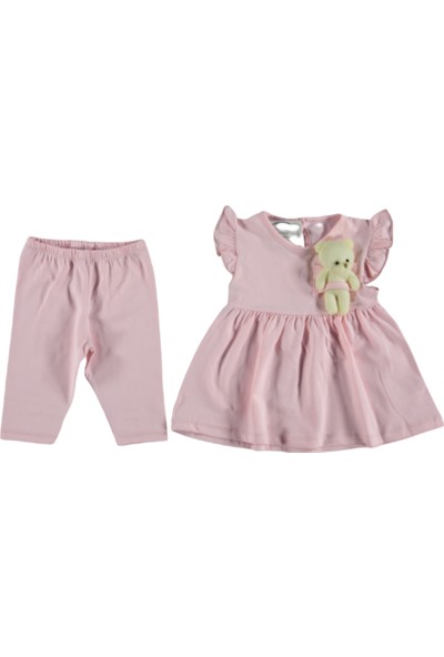 Deco Kız Takım Pembe Ayıcık Aksesuarlı