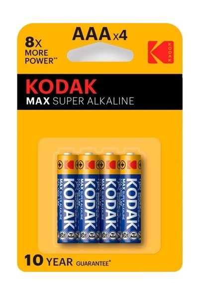 Kodak Max Alk. K3A-4 Kalem Pil 4lü Kart 2812