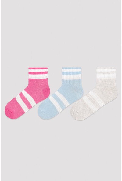 Penti Kız Çocuk Mommy Stripe 3lü Soket Çorap