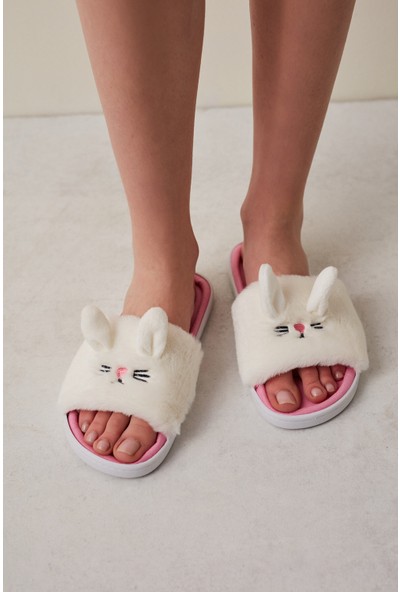 Penti Pembe Fluffy Bunny Terlik