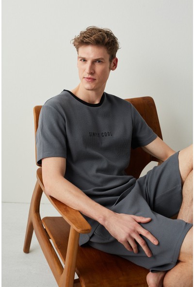 Penti Simply Waffel Şort Pijama Takımı