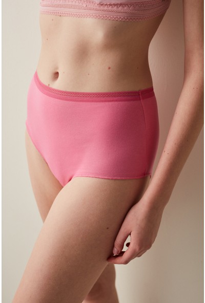 Penti Easy Cotton Trim Highrise Slip Külot Penti Easy Cotton Trim Highrise Slip Külot