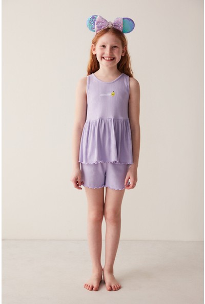 Penti Lila Kız Çocuk Lilac Frill 2li Pijama Takımı Penti Lila Kız Çocuk Lilac Frill 2li Pijama Takımı