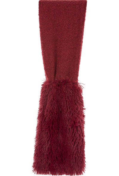 Penti Bordo Furry Atkı