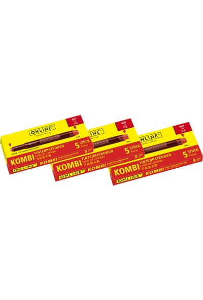 Online Combi Cartridge Red 3'Lü Set