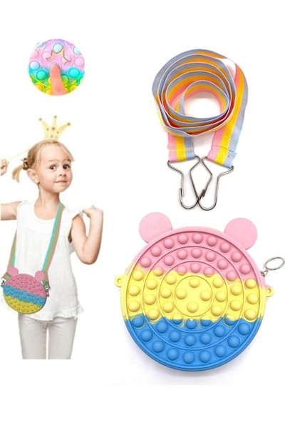 Popit Çanta Duyusal Pop It Versiyonu Zincirli Kulaklı Pop It Çanta