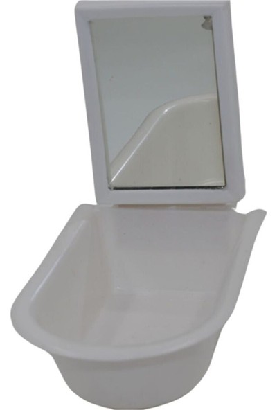 Atahanpet Kuş Için Aynalı Küvet Beyaz No 1