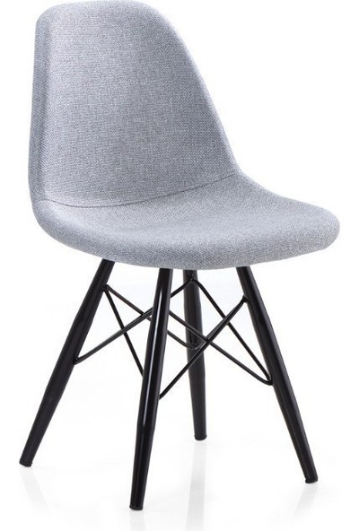 Toronto Sandalye Gri Kumaş Siyah Ayak