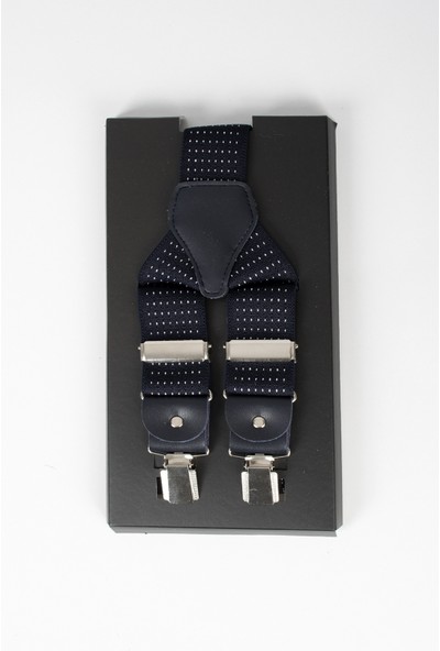 Deepsea Lacivert Nokta Desenli Erkek Pantolon Askısı 1701399 Deepsea Lacivert Nokta Desenli Erkek Pantolon Askısı 1701399