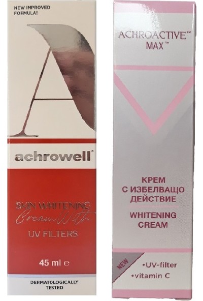 Achrowell 45 ml Acroactive Max 45 ml Uv Fitreli Beyazlatıcı Leke Giderici Krem