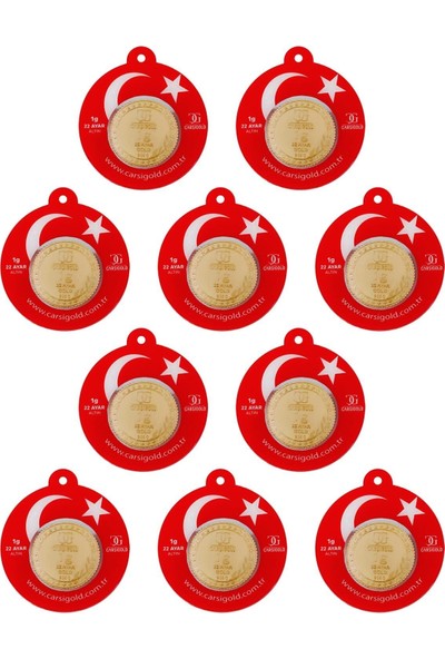 Tuğrul Kuyumculuk 10 Adet 1 gr 22 Ayar Gram Altın Tuğrul Kuyumculuk 10 Adet 1 gr 22 Ayar Gram Altın