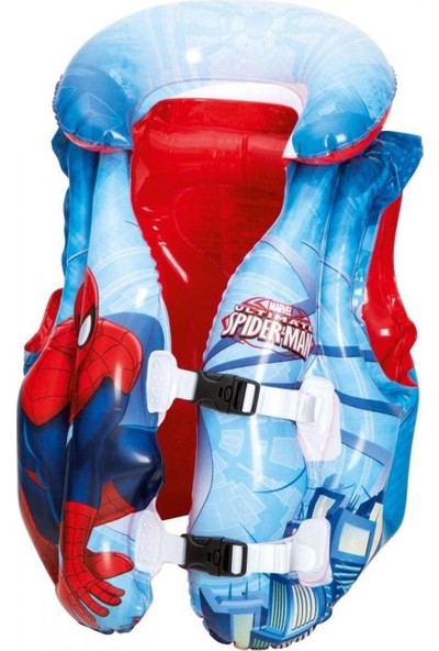 Bestway Spider Man Çocuk Can Yeleği 51X46 cm Çift Emniyetli Bestway Spider Man Çocuk Can Yeleği 51X46 cm Çift Emniyetli