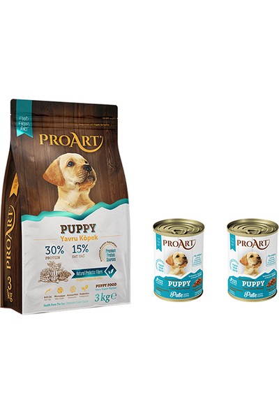 Proart Tavuk Etli Yavru Köpek Maması 3 kg + Kuzu Etli Pirinçli 400 gr 2 Adet Proart Tavuk Etli Yavru Köpek Maması 3 kg + Kuzu Etli Pirinçli 400 gr 2 Adet