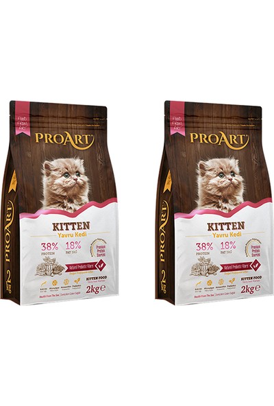 Proart Tavuk Etli Yavru Kedi Maması 2 kg x 2 Adet Proart Tavuk Etli Yavru Kedi Maması 2 kg x 2 Adet