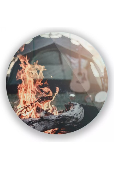 Dada Dekor Kamp Ateşi Cam Tablo Dada Dekor Kamp Ateşi Cam Tablo