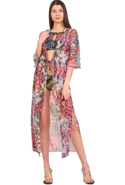 Lifeformoda Kadın Kimono Bağlamalı Desenli Uzun Tül Pareo P-06 Lifeformoda Kadın Kimono Bağlamalı Desenli Uzun Tül Pareo P-06