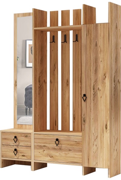 Derya Dekor Last Aynalı Portmanto Antikçam