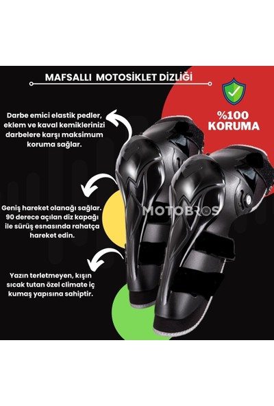 Motobros Mafsallı Polipropilen Ekstra Korumalı (Terletmez)