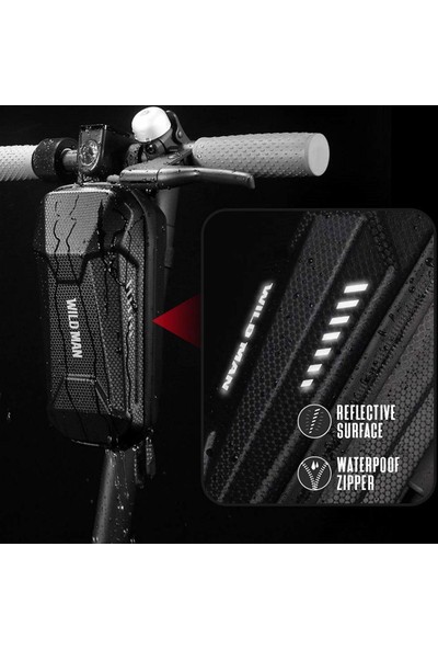 Unico Wildman Scooter Çantası 2 Lt Siyah Renk Howerway Scooter Çantası