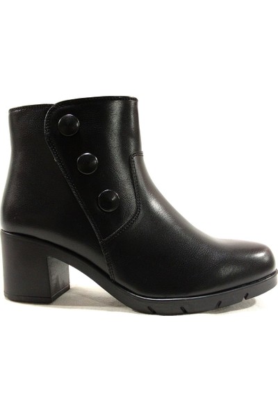 Polaris Siyah Fermuarlı Comfort Bayan Bot