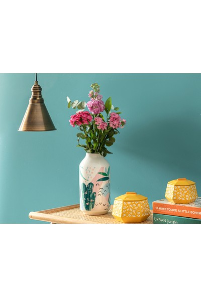 English Home Floret Vazo 11,5X11,5X23 cm Multicolor English Home Floret Vazo 11,5X11,5X23 cm Multicolor