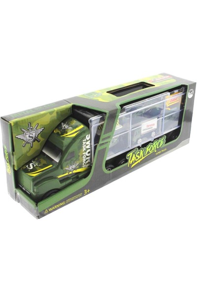 Mega Oyuncak Taşınabilir Metal Araçlı Askeri Kamyon Mega Oyuncak Taşınabilir Metal Araçlı Askeri Kamyon