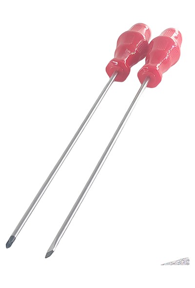 Bay-Tec Düz Yıldız Uzun Şiş Tornavida Profesyonel Ürün Mıknatıslı Uzun 40 cm