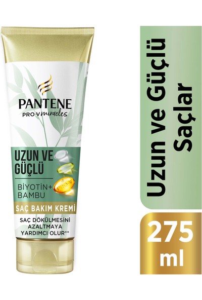 Pantene Uzun ve Güçlü Saç Bakım Kremi, Bambu ve Biyotinli, 275ml Pantene Uzun ve Güçlü Saç Bakım Kremi, Bambu ve Biyotinli, 275ml