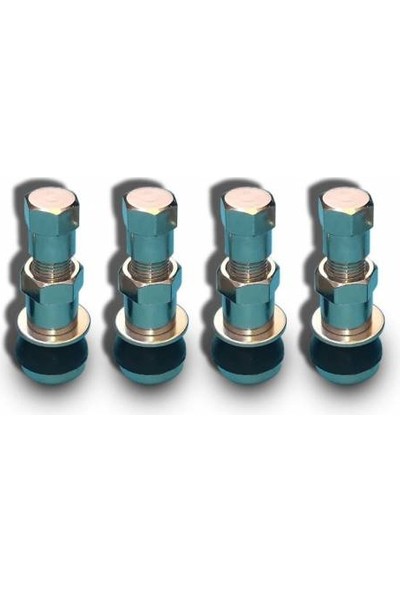 Kvkbesi 4'lü Çelik Sibop Seti - Paslanmaz Çelik Basınç Emniyet Contalı - Çelik Kapak