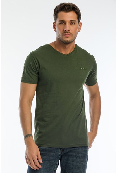 Slazenger Sargon Erkek T-Shirt K.yeşil