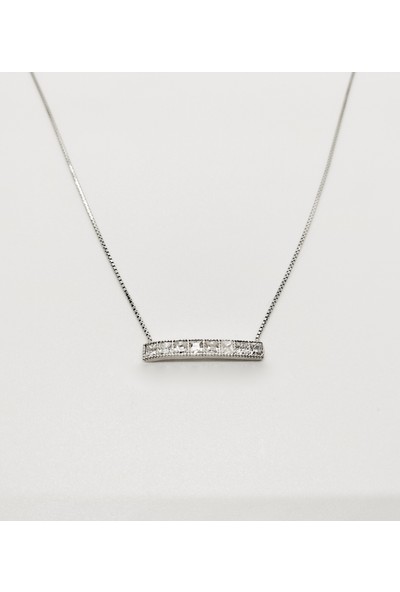 Miika Tek Sıra Taşlı Gümüş Kolye Miika Tek Sıra Taşlı Gümüş Kolye