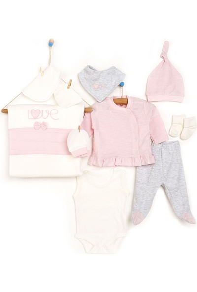 Bebbek Yenidoğan Kız Bebek 10LU Battaniyeli Hastane Çıkışı