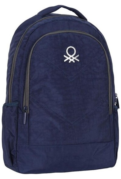 Benetton Lacivert Okul Sırt Çantası