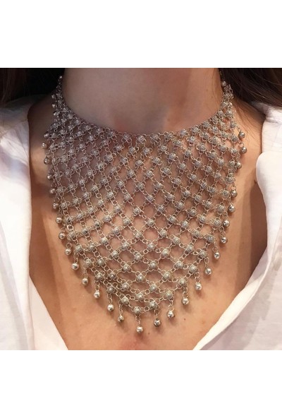 Telkari Gümüş Kişniş Kolye