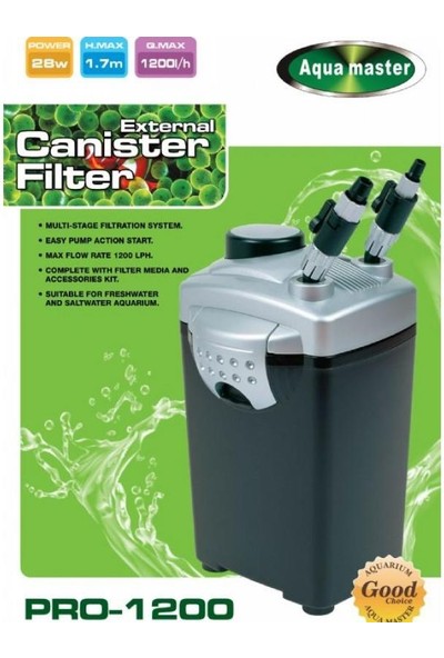 Aqua Master PRO-1200 Aqua Master Dış Filitre 1200 Lt Aqua Master PRO-1200 Aqua Master Dış Filitre 1200 Lt