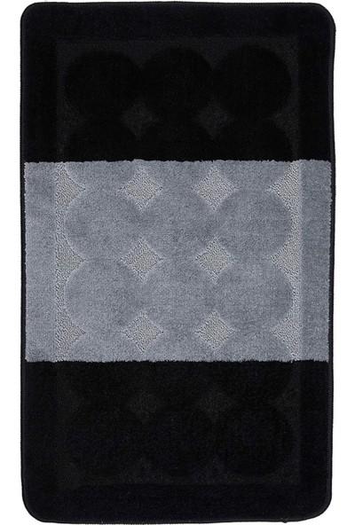 Confetti Edremit Ps Siyah 50 X 80 - 40 X 50 Cm Banyo Halısı