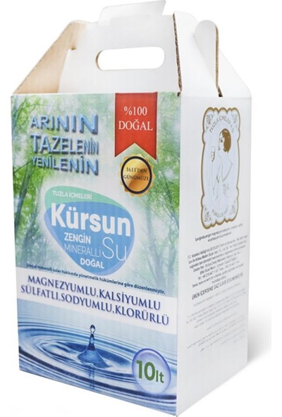 Kürsun Tuzla Içmeler Doğal Zengin Mineralli Su 5 Lt Kürsun Tuzla Içmeler Doğal Zengin Mineralli Su 5 Lt