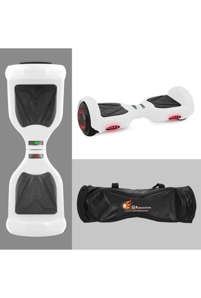 Gomaster Icy 6.5 Inch Işıklı Akıllı Dengeli Elektrikli Kaykay Hoverboard Taşıma Çantalı Beyaz Gomaster Icy 6.5 Inch Işıklı Akıllı Dengeli Elektrikli Kaykay Hoverboard Taşıma Çantalı Beyaz