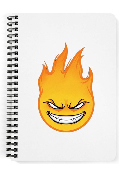 Astak Emoji Baskılı Ahşap Kapaklı Defter 15X20 cm DFT6070