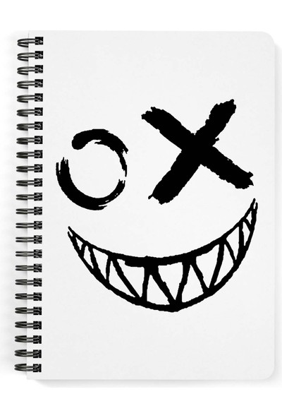 Astak Emoji Baskılı Ahşap Kapaklı Defter 15X20 cm DFT6431