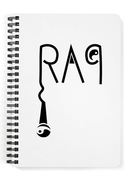 Astak Rap Baskılı Ahşap Kapaklı Defter 15X20 cm DFT1679
