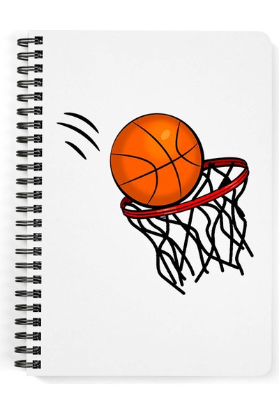 Astak Basket Potası Baskılı Ahşap Kapaklı Defter 15X20 cm DFT6200
