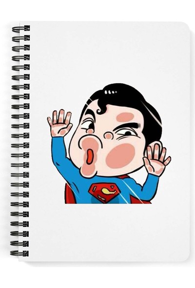 Astak Süpermen Baskılı Ahşap Kapaklı Defter 15X20 cm DFT5855