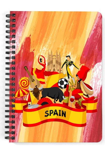 Astak Ispanya Baskılı Ahşap Kapaklı Defter 15X20 cm DFT3948