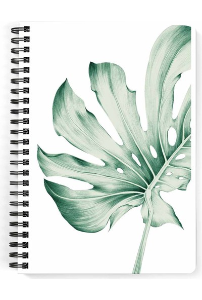 Astak Yaprak Baskılı Ahşap Kapaklı Defter 15X20 cm DFT3851