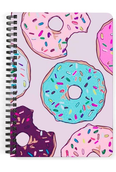 Astak Donut Baskılı Ahşap Kapaklı Defter 15X20 cm DFT2906 Astak Donut Baskılı Ahşap Kapaklı Defter 15X20 cm DFT2906