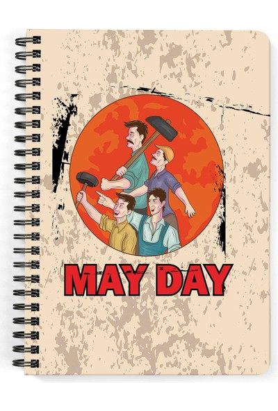 Astak Bir Mayıs Baskılı Ahşap Kapaklı Defter 15X20 cm DFT5353