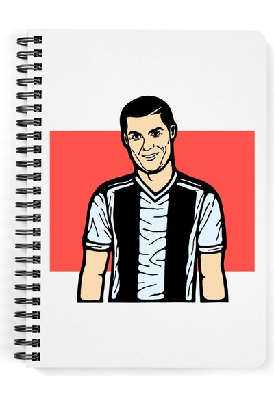 Astak Ronaldo Baskılı Ahşap Kapaklı Defter 15X20 cm DFT1210
