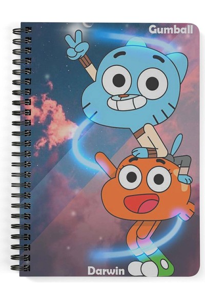 Astak Gumball Baskılı Ahşap Kapaklı Defter 15X20 cm DFT2502