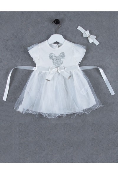 Çocukla Anne Cocuklaanne Taş Baskılı Bandajlı Bebek Elbise